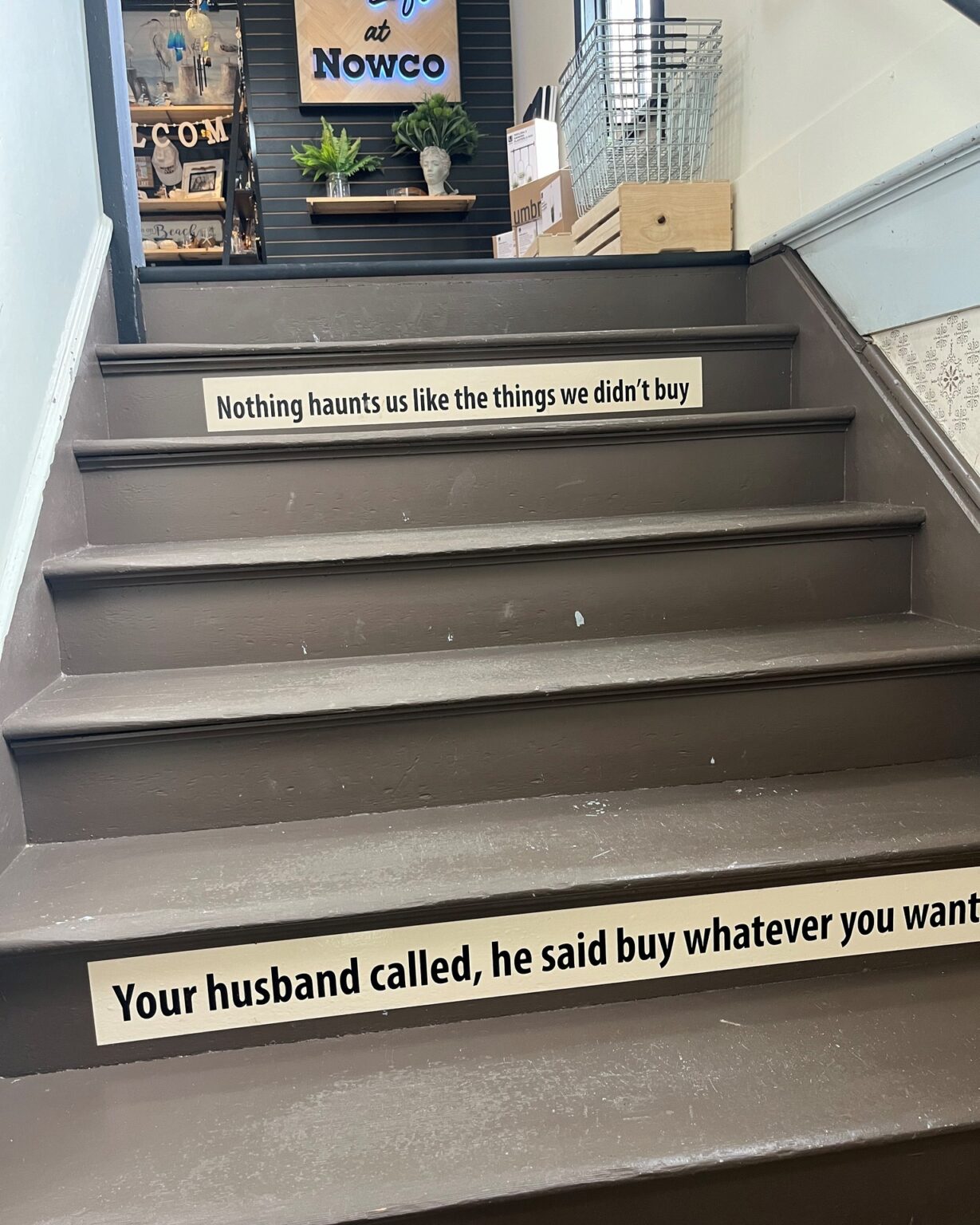 Messages on Stairs Draw Customers to Upstairs Shopping | Hardware Retailing